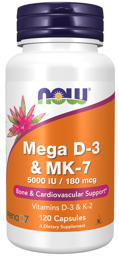 Now Foods Mega D-3 & MK-7 — 120 капсул | купить в Астане