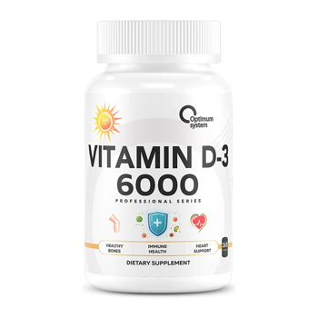 Витамин Д3 Optimum System Vitamin D-3 6000IU - 365 капсул